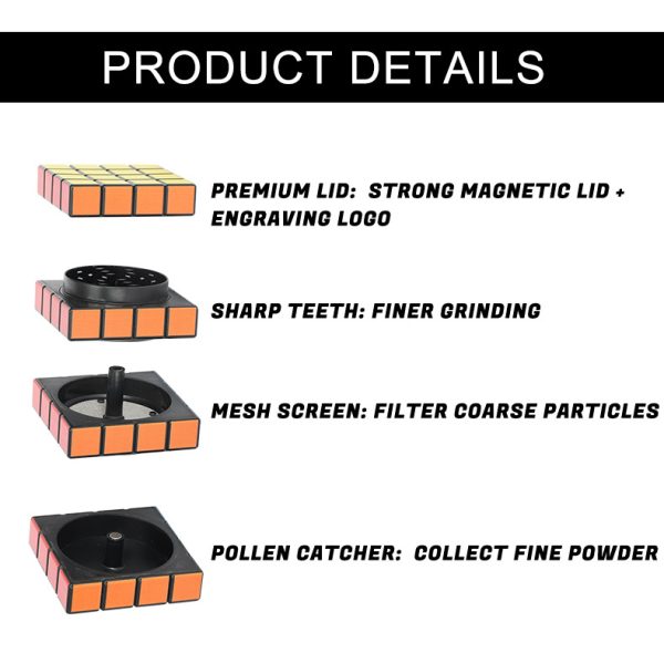 S-J0309 Wholesale Rubik's Cube Grinder - Rubik's Cube Weed Grinder ...